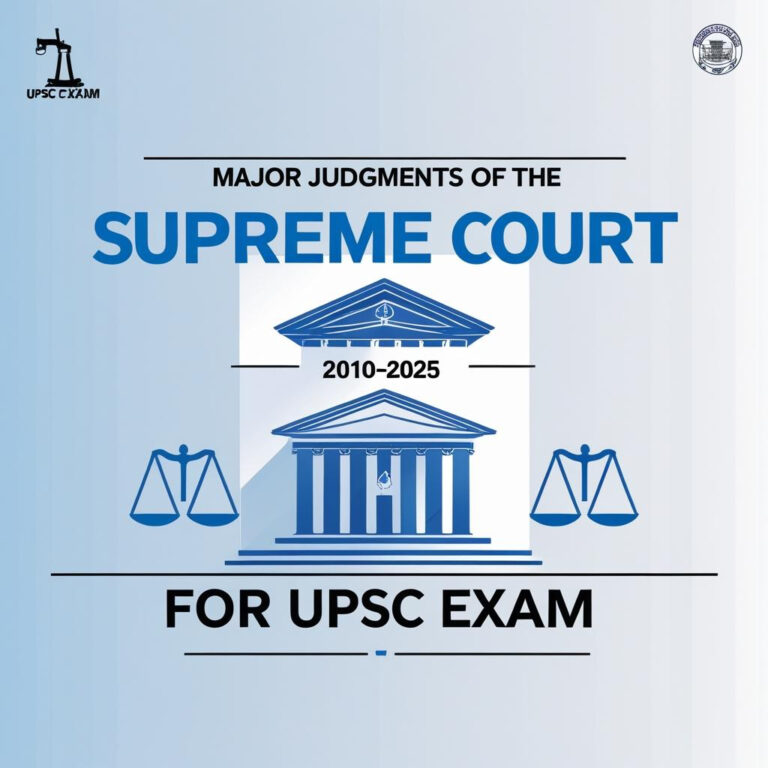 Major Judgments of the Supreme Court for UPSC (2010 - 2025)